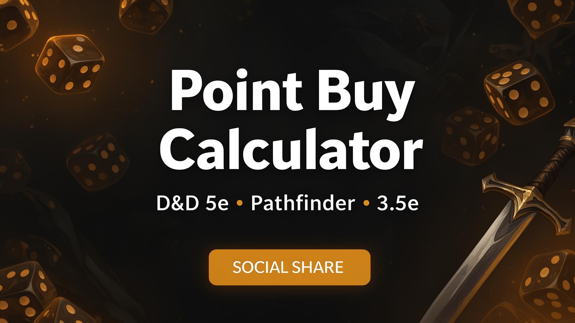 Point Buy Calculator 5e — D&D, Pathfinder & 3.5e | Free Online Tool